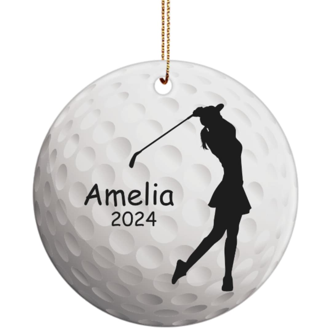Female Golf Gift Personalized Golf Ornament for Woman | Ladies Gift for ...