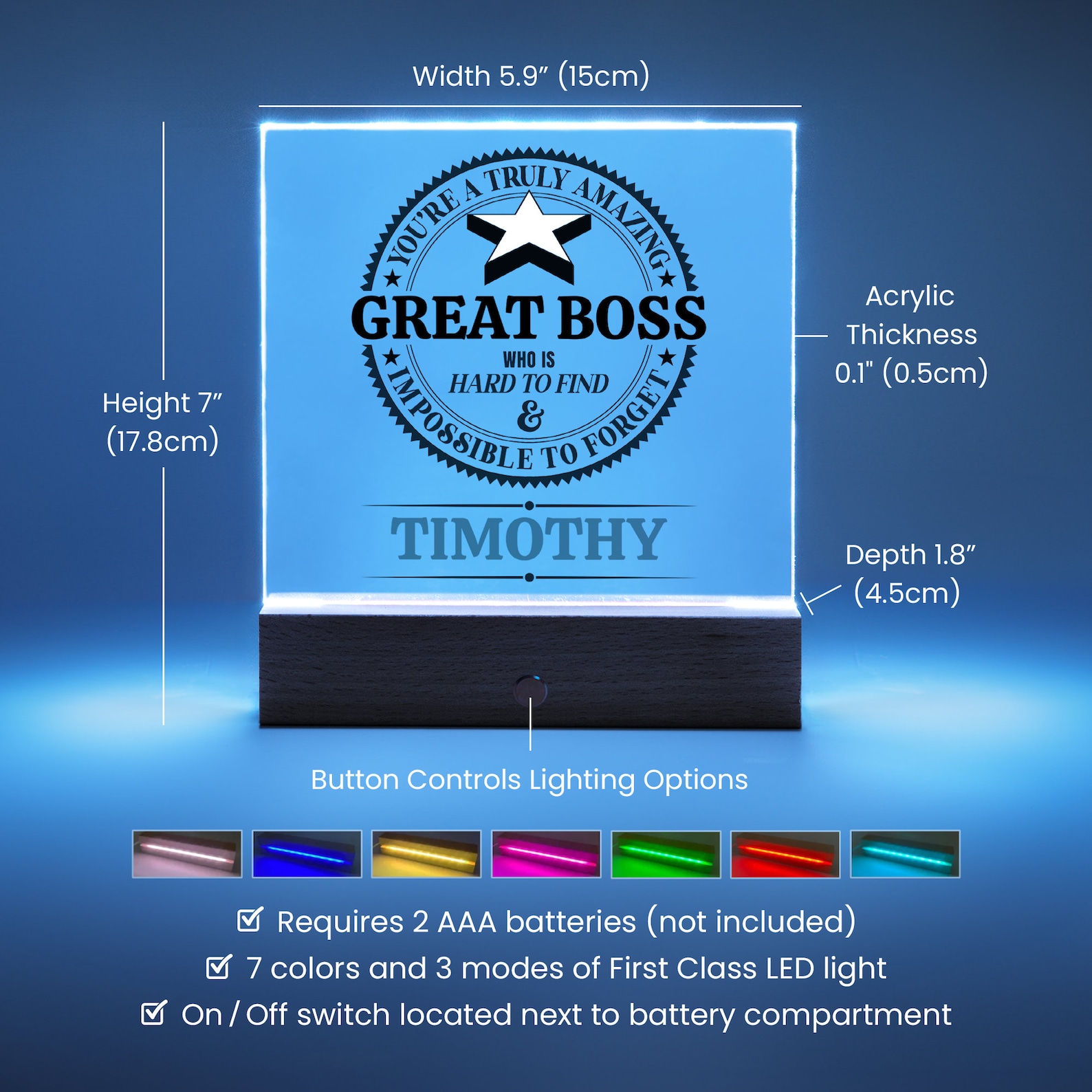 Great Boss Plaque Personalized Appreciation Gift for Boss's Day, Boss ...