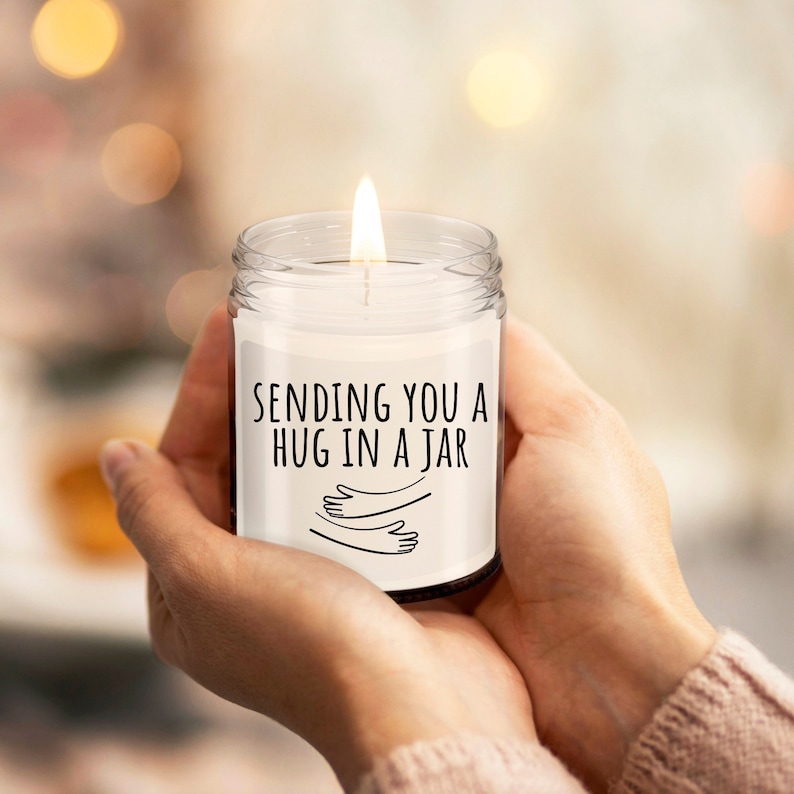 Hug in A Jar Candle Hug Gift Friend Candle Get Well Soon Candle ...