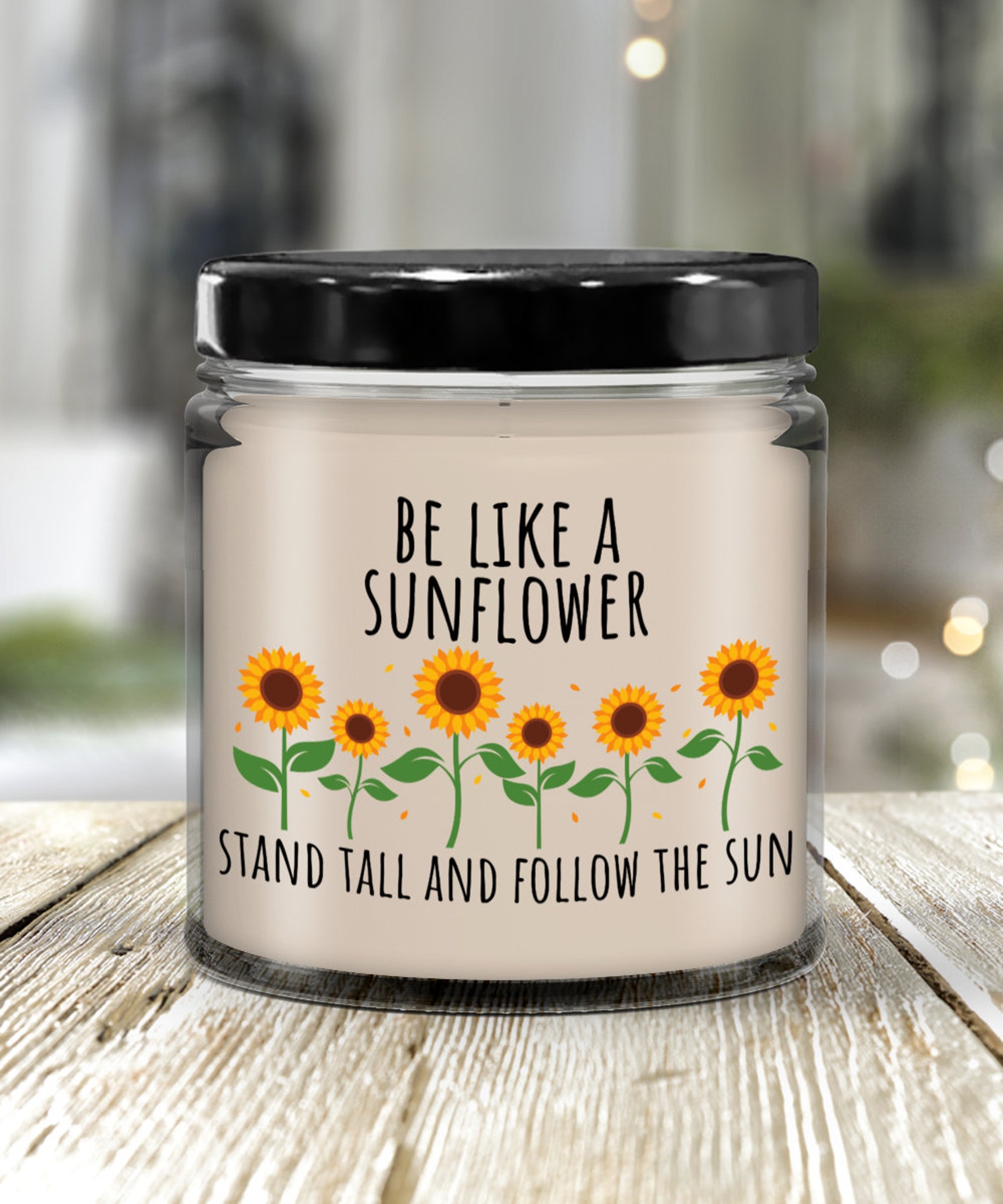Stand Tall Sunflower Saying Gift | Inspirational Candle | Motivational ...