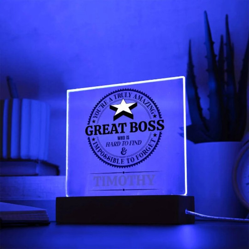 Great Boss Plaque Personalized Appreciation Gift for Boss's Day, Boss ...