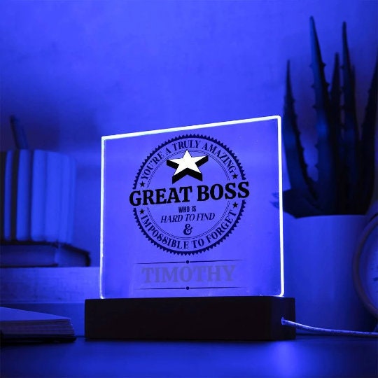 Great Boss Plaque Personalized Appreciation Gift for Boss's Day, Boss ...