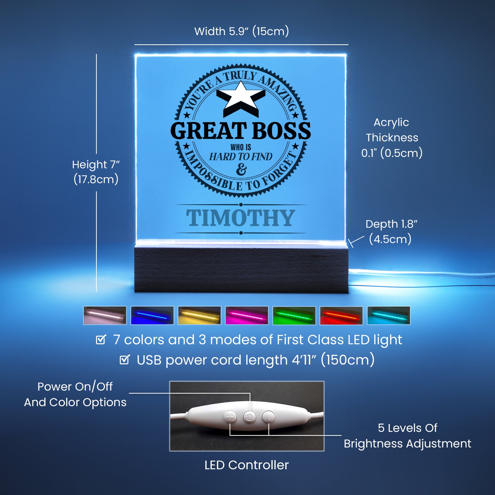 Great Boss Plaque Personalized Appreciation Gift for Boss's Day, Boss ...