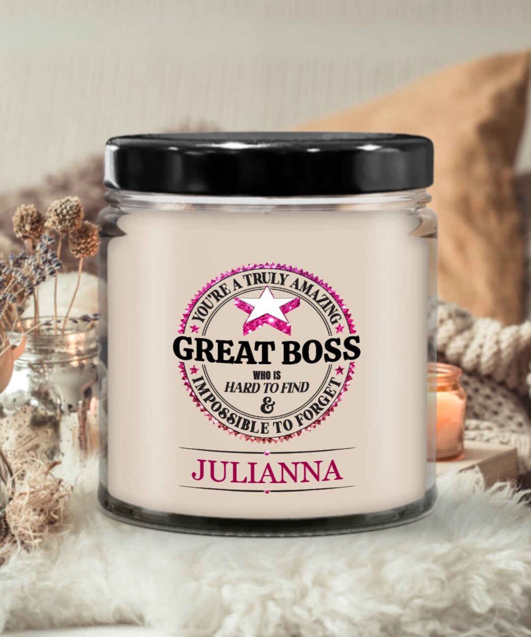 Great Boss Candle Personalized Appreciation Gift for Boss's Day, Boss ...
