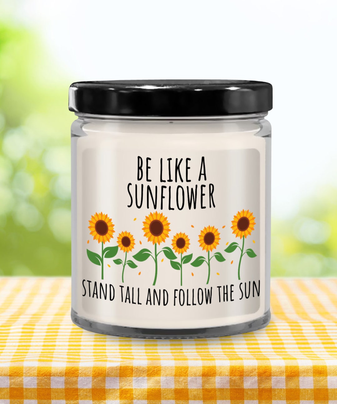 Stand Tall Sunflower Saying Gift | Inspirational Candle | Motivational ...