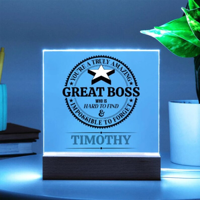 Great Boss Plaque Personalized Appreciation Gift for Boss's Day, Boss ...