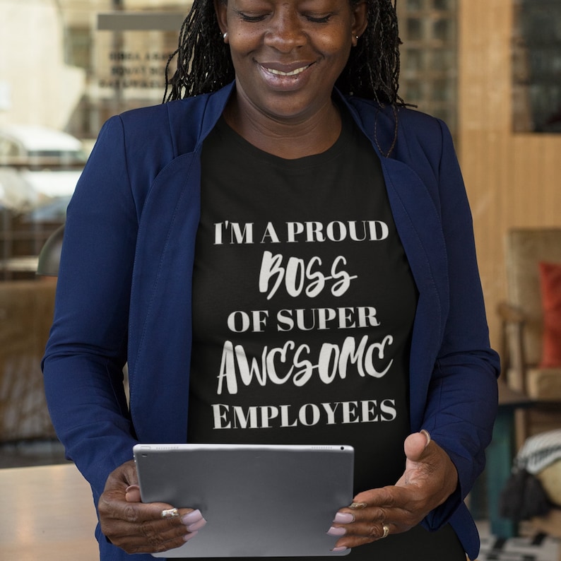 Funny Boss Day T-shirt I'm A Proud Boss of Super Awesome Employees ...