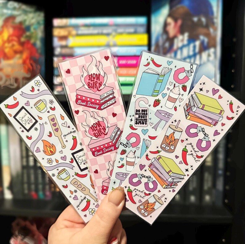 Smutty Romance Bookmark Set, Book Club Bookmark, Unique Bookish Merch ...