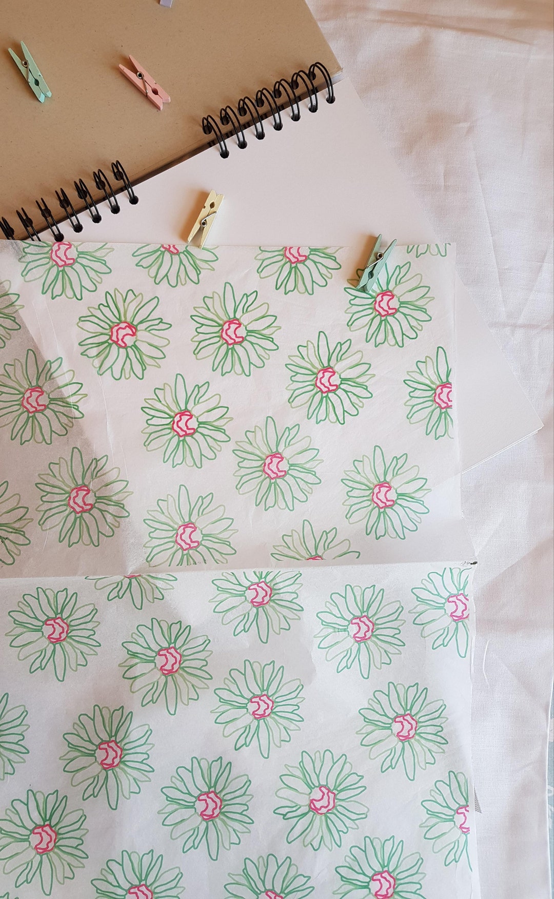 Spring Floral Daisy Tissue Wrapping Paper | Gift Wrap | Craft Paper ...