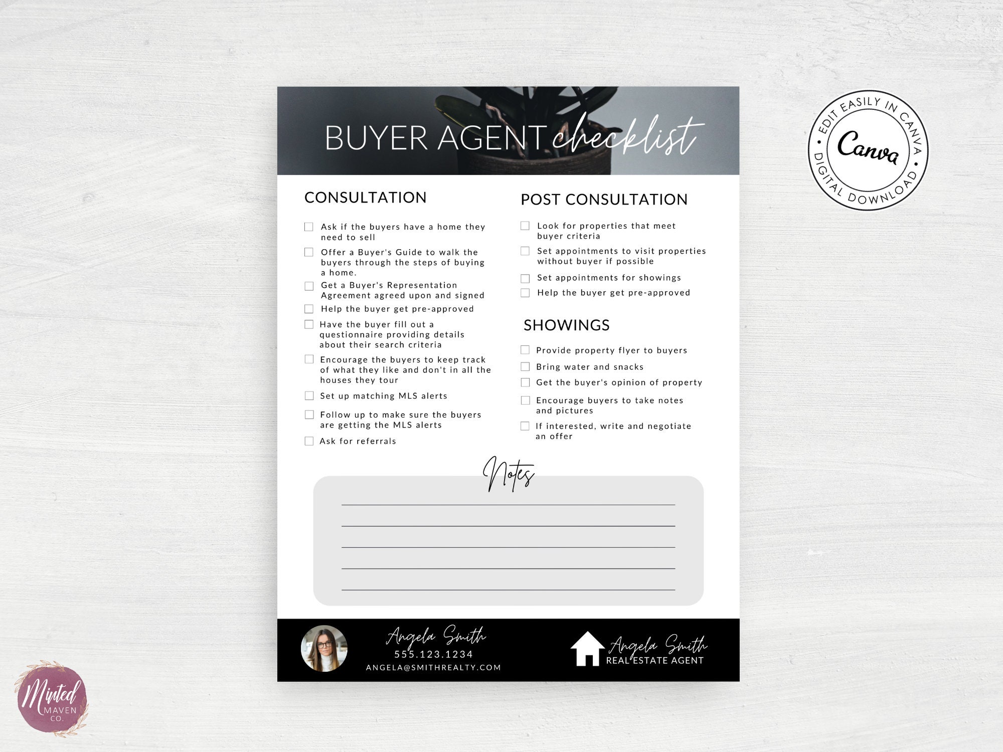 Buyer Agent Checklist Real Estate Agent Checklist Buyer - Etsy