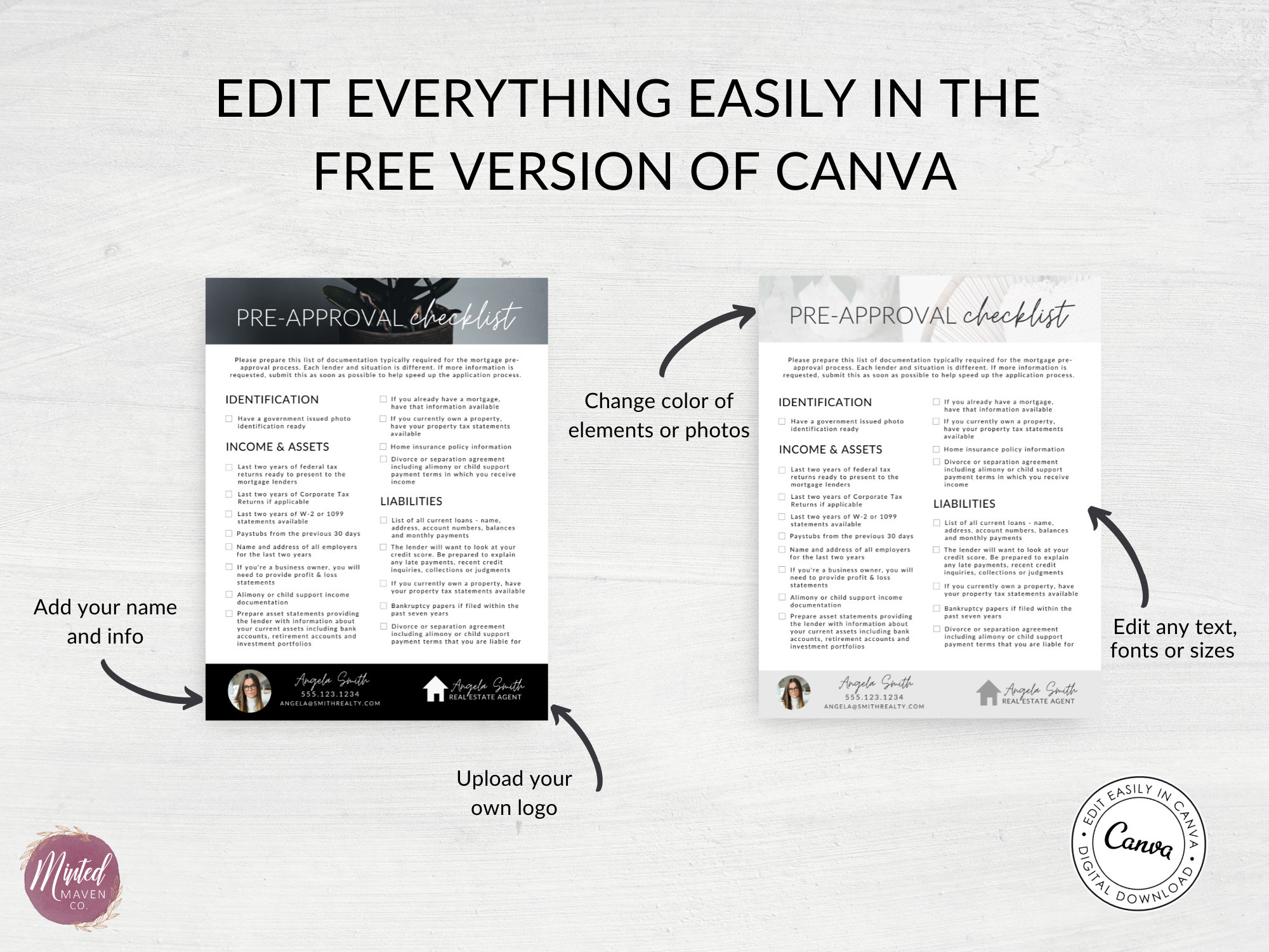 Pre Approval Checklist Mortgage Checklist Real Estate Agent - Etsy