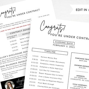 Modern Real Estate Under Contract Flyer, Realtor Under Contract Flyer ...