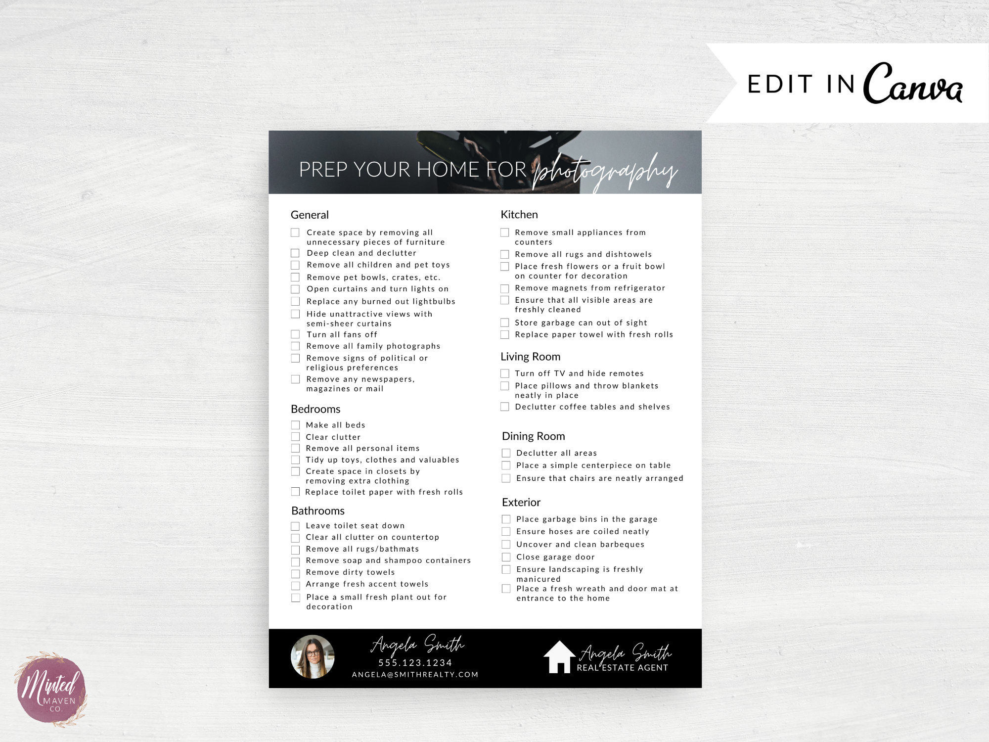 Real Estate Photography Checklist Template Real Estate - Etsy