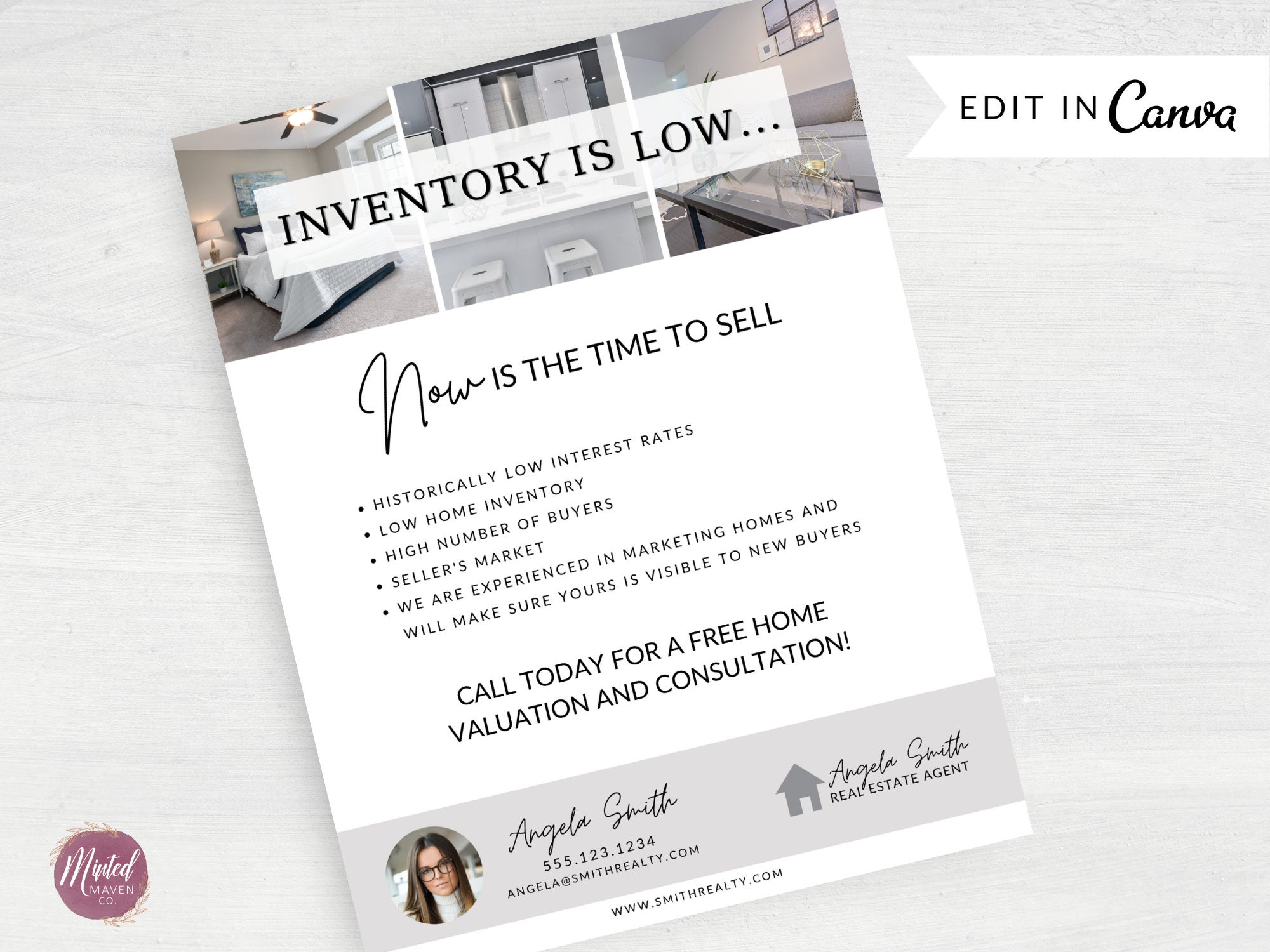 Real Estate Low Inventory Flyer Real Estate Time to Sell - Etsy