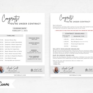 Modern Real Estate Under Contract Flyer, Realtor Under Contract Flyer ...