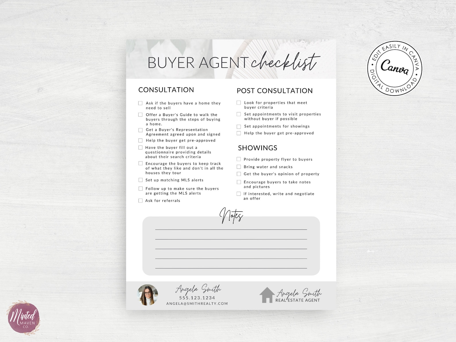 Real Estate Buyer Agent Checklist Template (digital Download) - Etsy