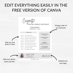 Modern Real Estate Under Contract Flyer, Realtor Under Contract Flyer ...