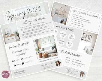 Editable Real Estate January 2022 Newsletter Template - Etsy