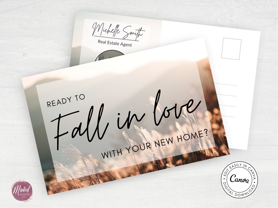 Real Estate Fall Postcard, Fall Real Estate Postcard, Fall Real Estate ...