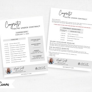 Modern Real Estate Under Contract Flyer, Realtor Under Contract Flyer ...