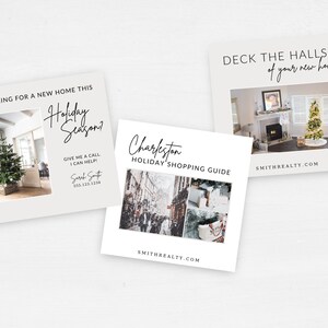 Realtor Holiday Social Media Posts, Real Estate Holiday Templates ...