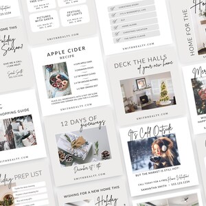 Realtor Holiday Social Media Posts, Real Estate Holiday Templates ...