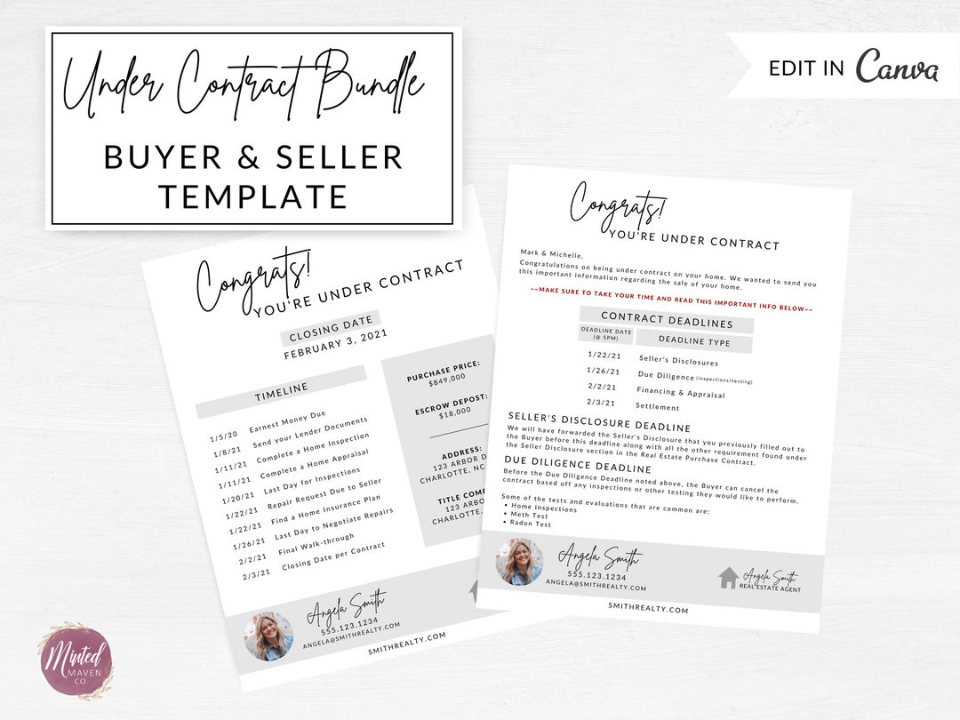 Modern Real Estate Under Contract Flyer, Realtor Under Contract Flyer ...