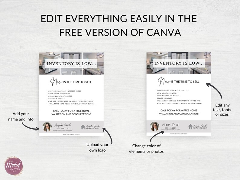 Real Estate Low Inventory Flyer Real Estate Time to Sell - Etsy