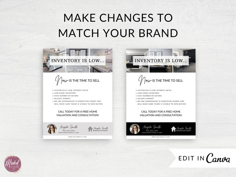 Real Estate Low Inventory Flyer Real Estate Time to Sell - Etsy