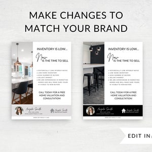 Real Estate Low Inventory Flyer, Real Estate Time to Sell Flyer, Real ...