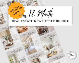 Newsletter Recap Layout Template Adobe - Etsy