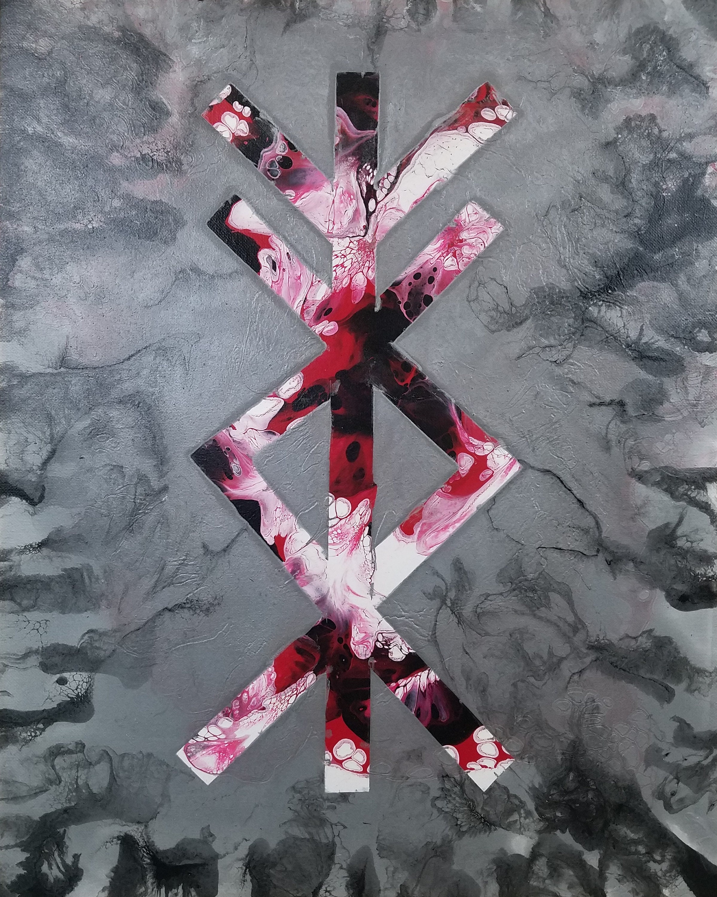 Algiz: Home Protection Rune Painting - Etsy