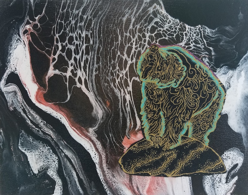 Screaming Tree: Mixed Media Art - Etsy