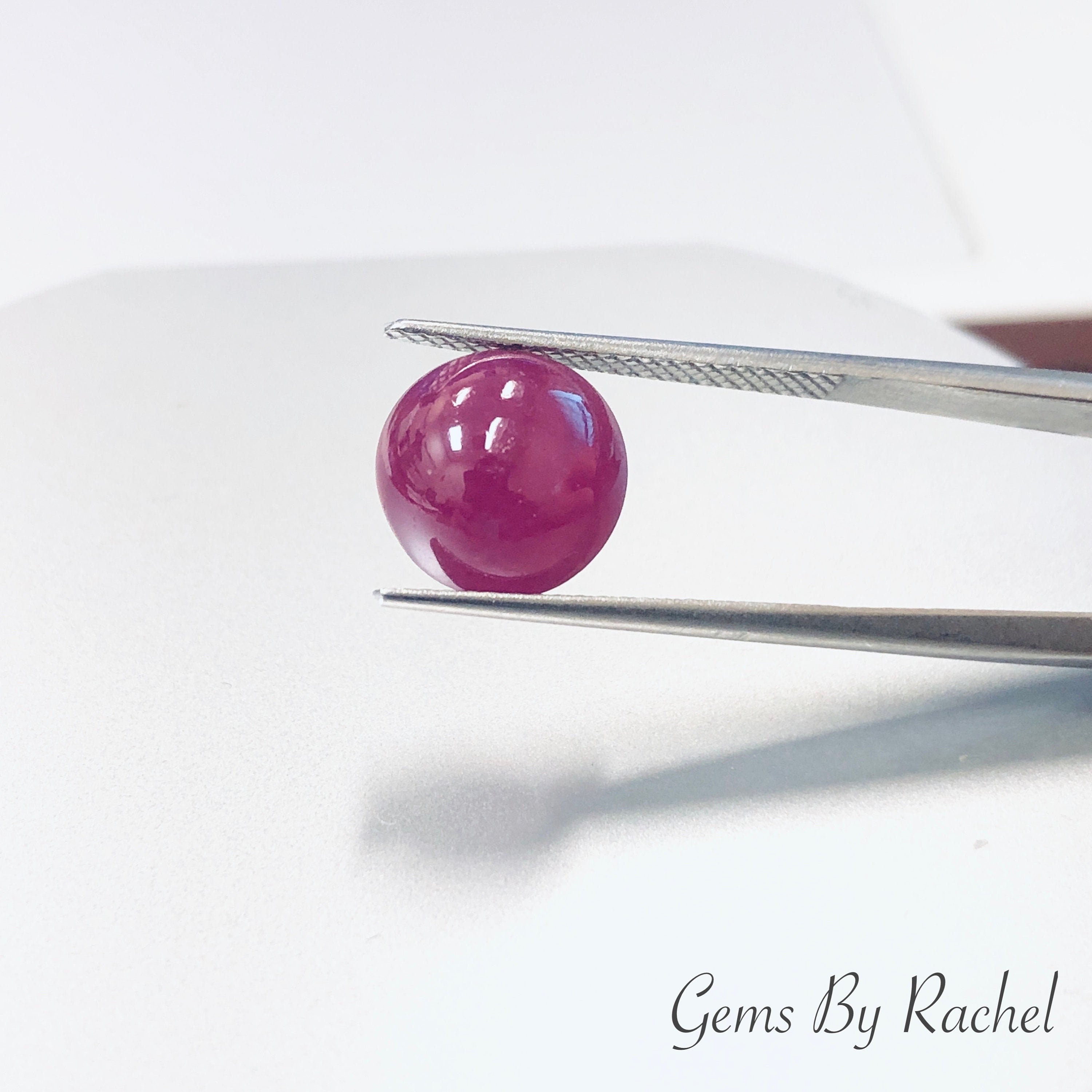 Round Cabochon Ruby NATURAL, 5.96 Cts. 10 Mm - Etsy