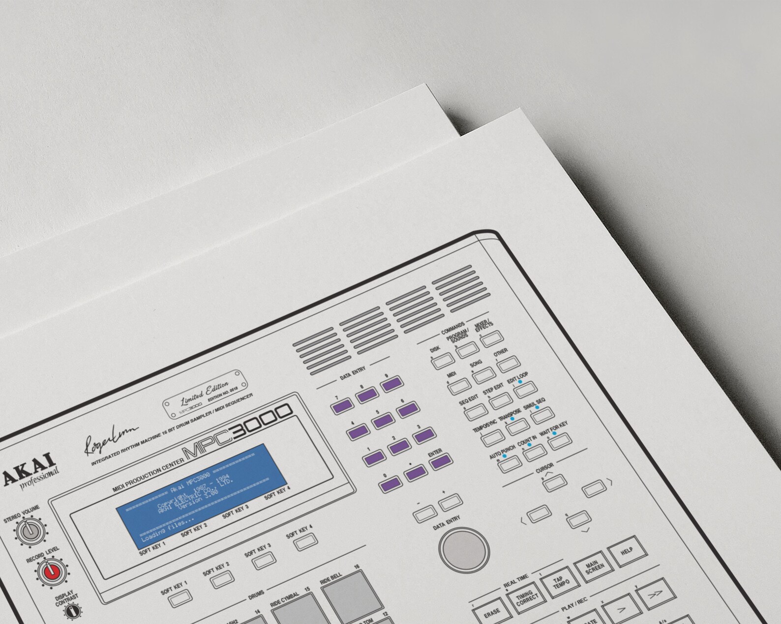 AKAI MPC 3000 - Limited Edition - J Dilla - Drum Machine - Minimalist ...