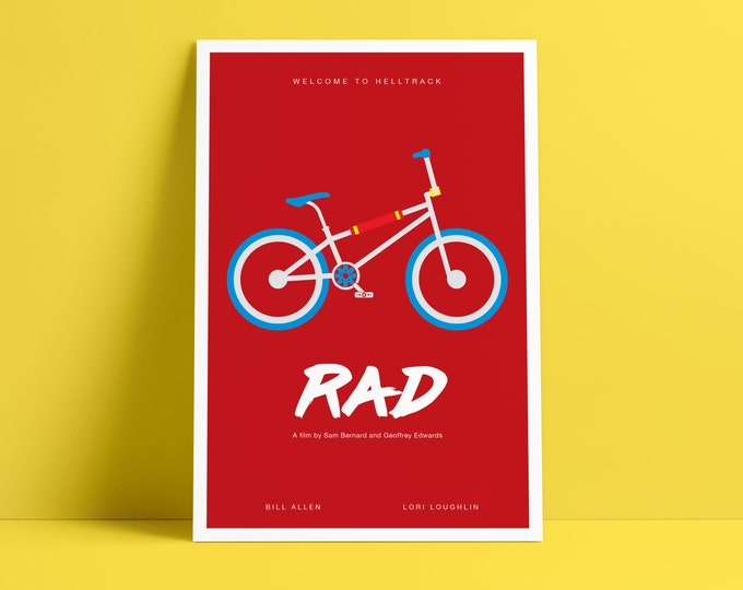 Rad Movie Poster - Minimalist - Print - Etsy