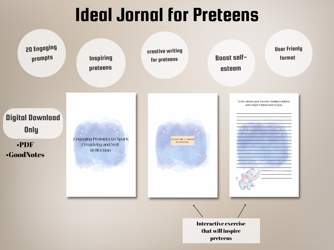 Preteen Journal | Tween Diary | Journaling for Preteens | Tween Mental ...