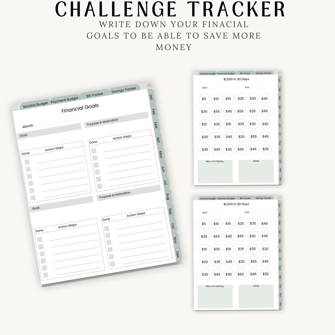 Budget Planner Digital | Printable Financial Organizer | Money ...