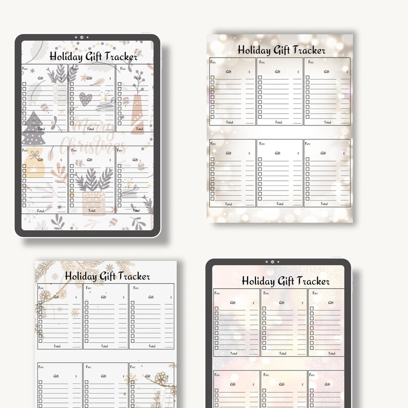 Printable Christmas List, Printable List Tracker, Digital Tracker ...
