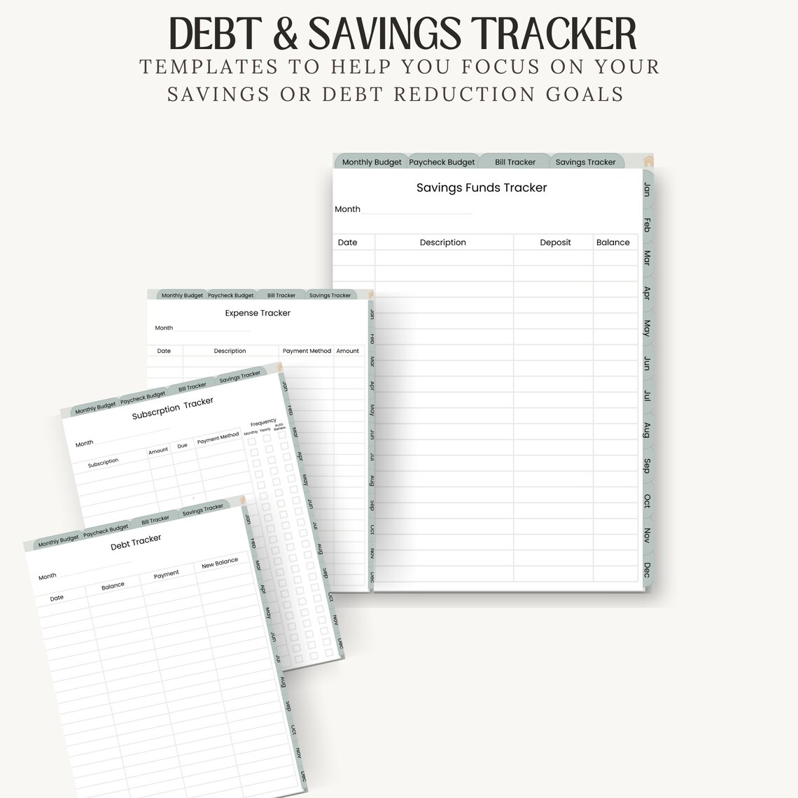 Budget Planner Digital | Printable Financial Organizer | Money ...