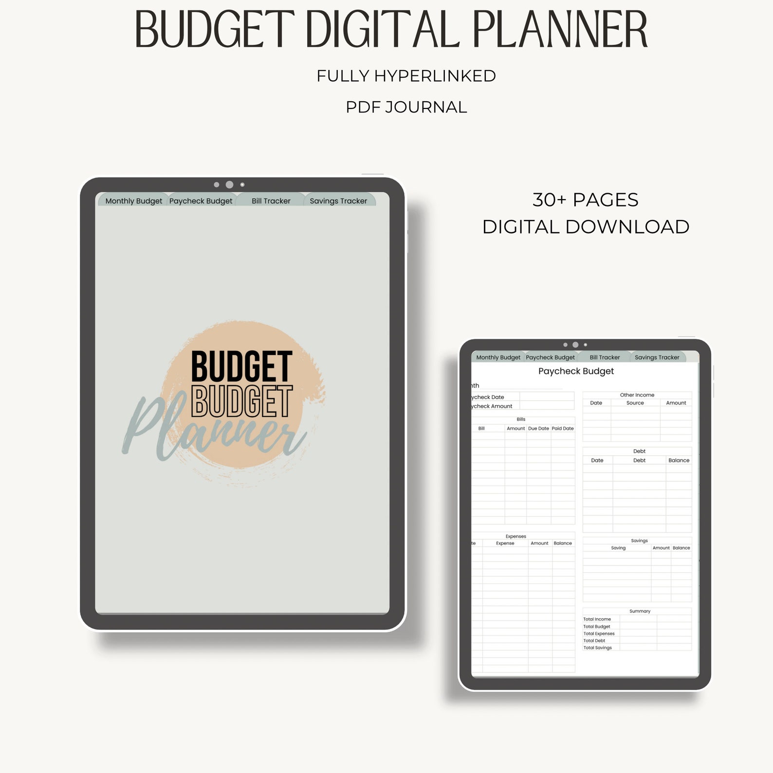 Budget Planner Digital | Printable Financial Organizer | Money ...