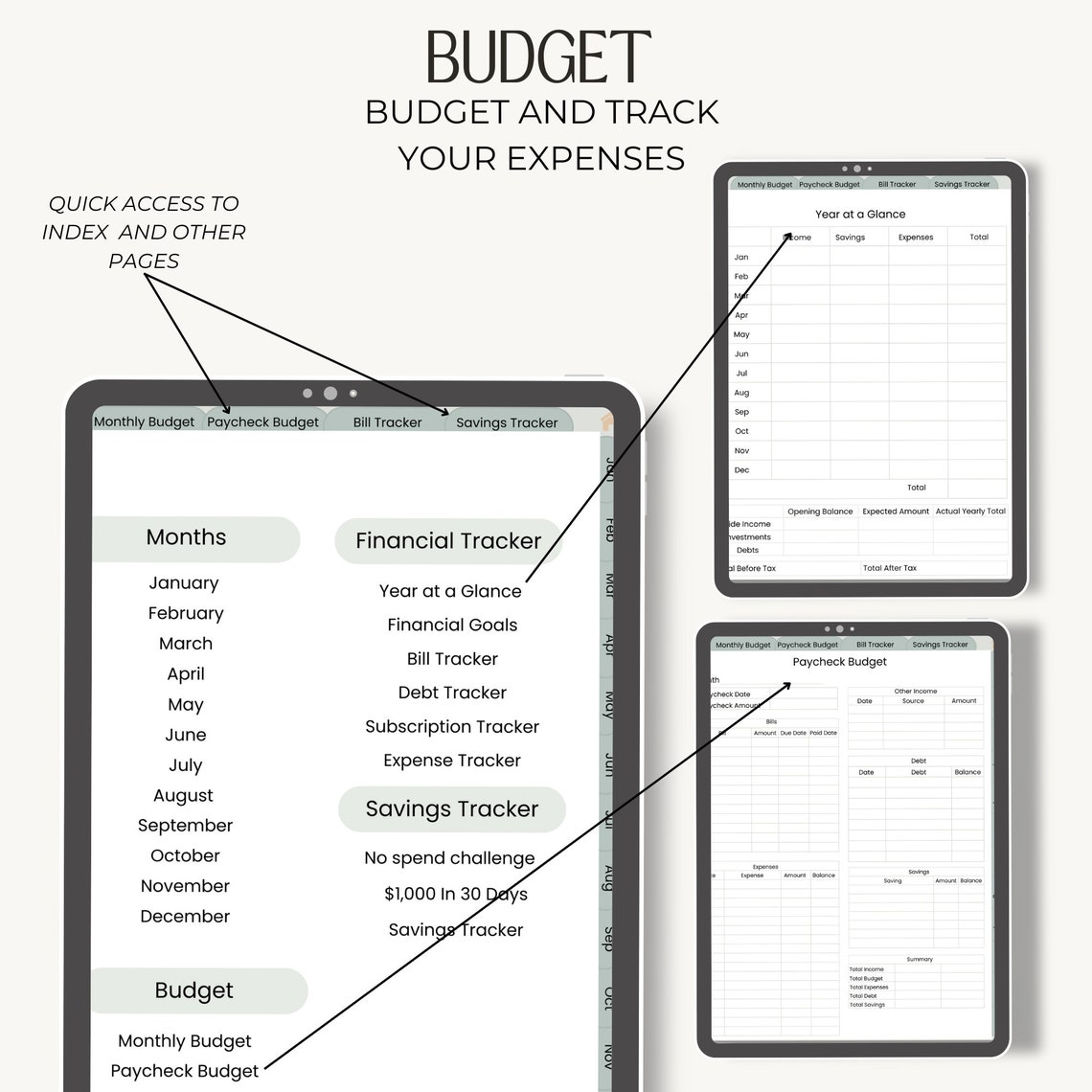Budget Planner Digital | Printable Financial Organizer | Money ...