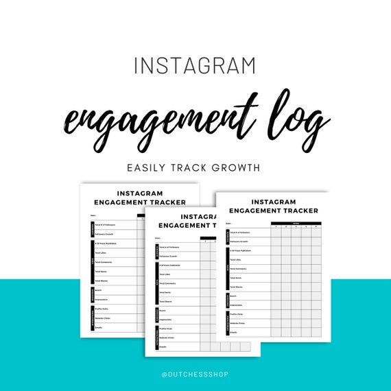 Instagram and Social Media Engagement Tracker and Review - Etsy