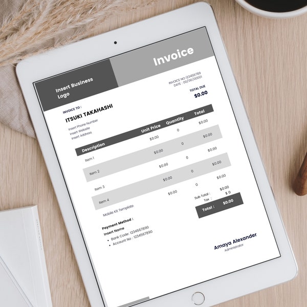 Free Invoice Template - Etsy