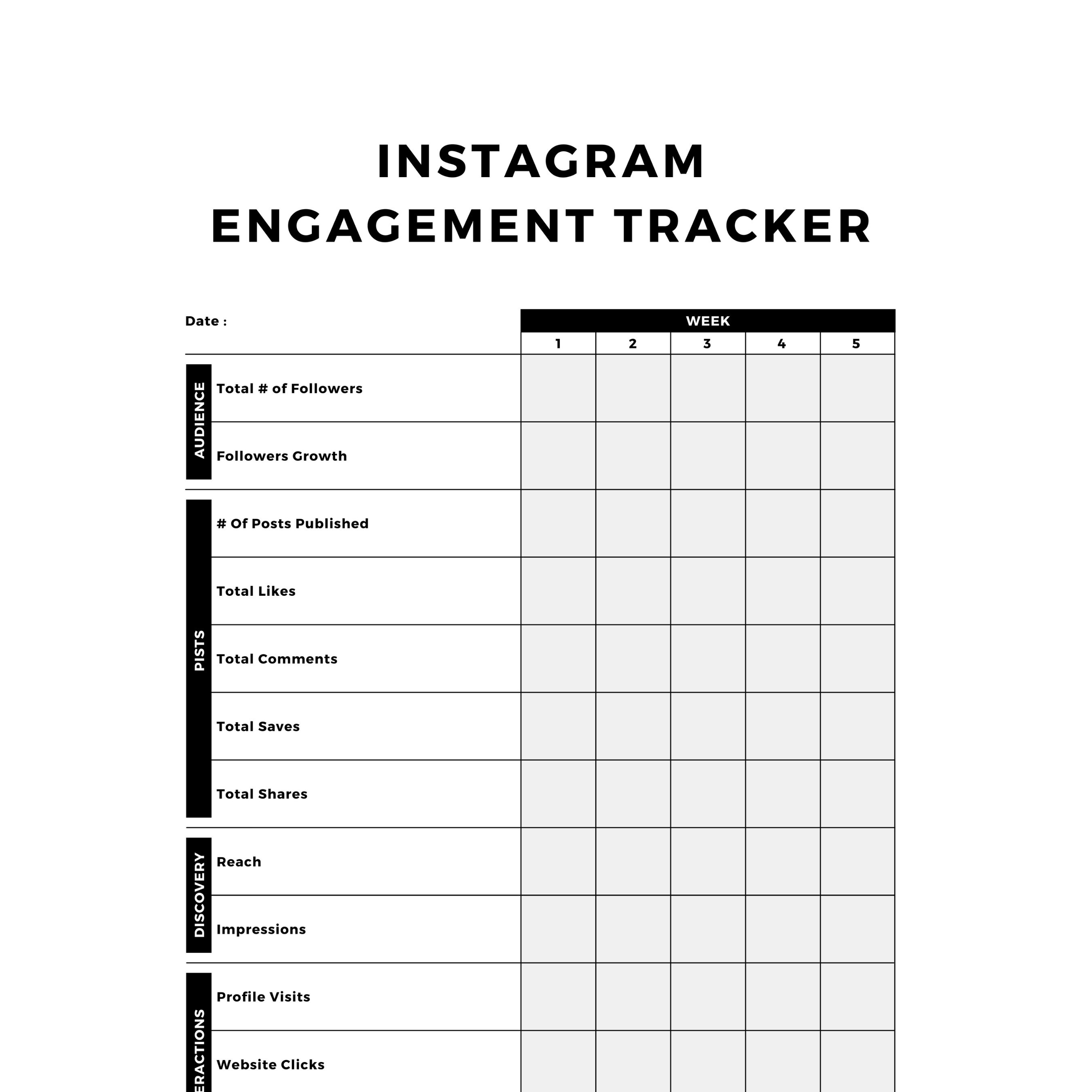 Instagram and Social Media Engagement Tracker and Review - Etsy