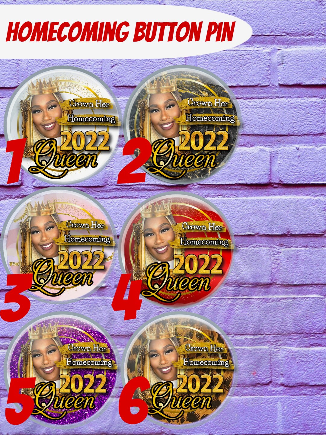 DIY 3 Homecoming or Prom Pin Inserts Only several Styles - Etsy