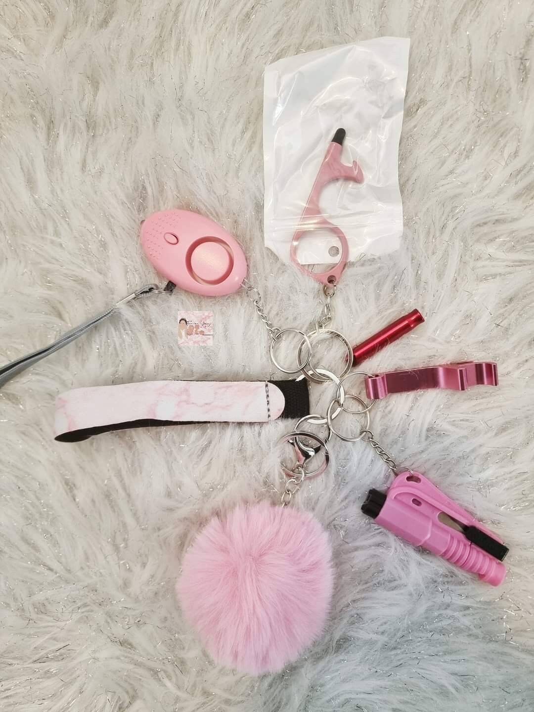 Self Defence Keychain, Safety Keyring Keychain for Women, Wriststrap ...