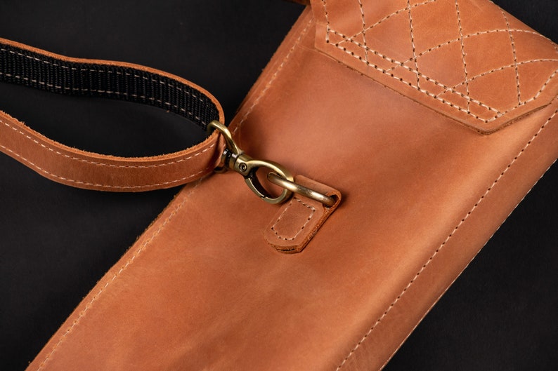 Walking Stick Bag Case Pouch Natural Leather Walking Cane - Etsy