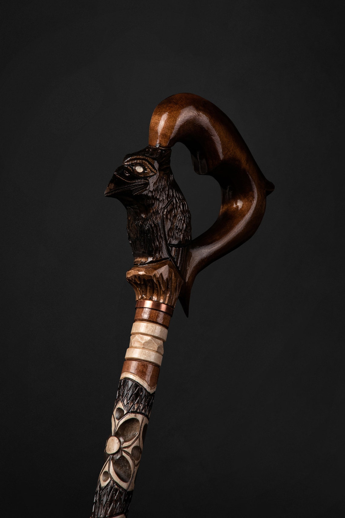 Fancy Black Raven Walking Cane Designer Crow Handle for Men and Women ...
