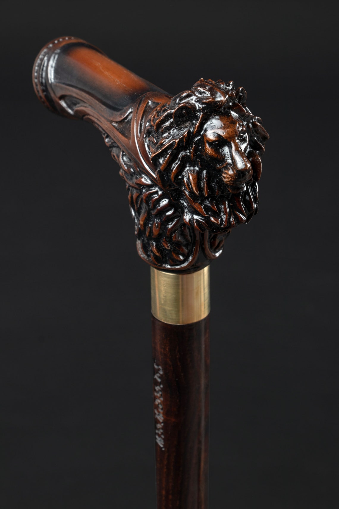 Hand Carved Lion Head Walking Cane Unusual Crazy Walking - Etsy